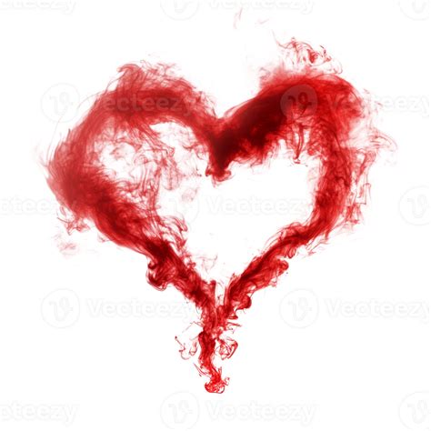 Red Ink Forms Abstract Heart Shape 55661070 Png