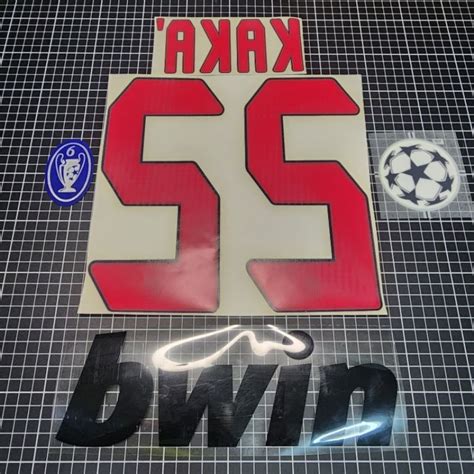 ชุดแต่ง ฟลูออฟชั่น Ac Milan 2007 Kaka 22 Ucl Uefa Trophy 6 Times อะไหล่ ชื่อเบอร์ อาร์ม