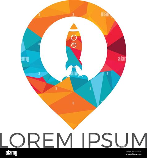 Rocket And Map Pointer Logo Design Rocket And Gps Locator Symbol Or Icon Stock Vector Image
