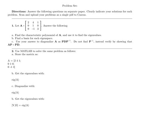 Solved Problem Setdirections Answer The Following