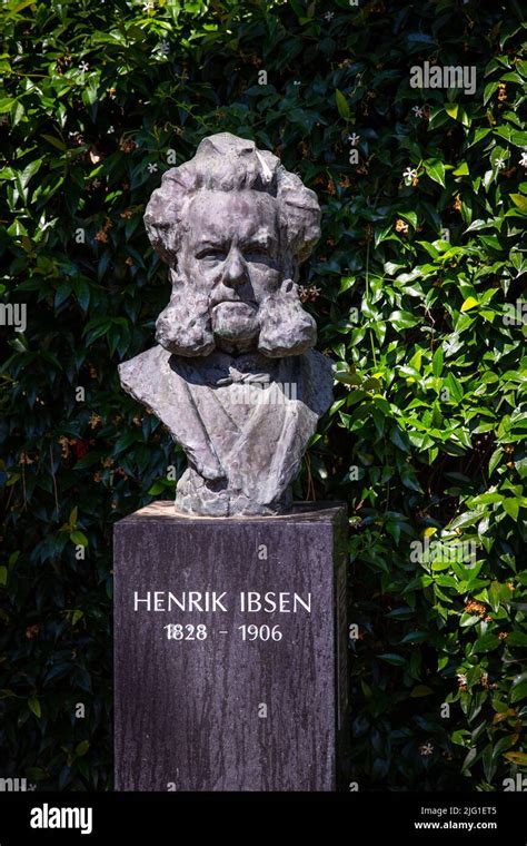 Bust Of Playwright Henrik Ibsen In Sorrento Stock Photo Alamy