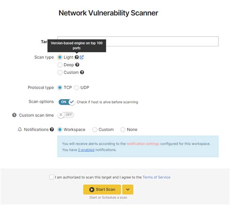 how to configure the network vulnerability scanner