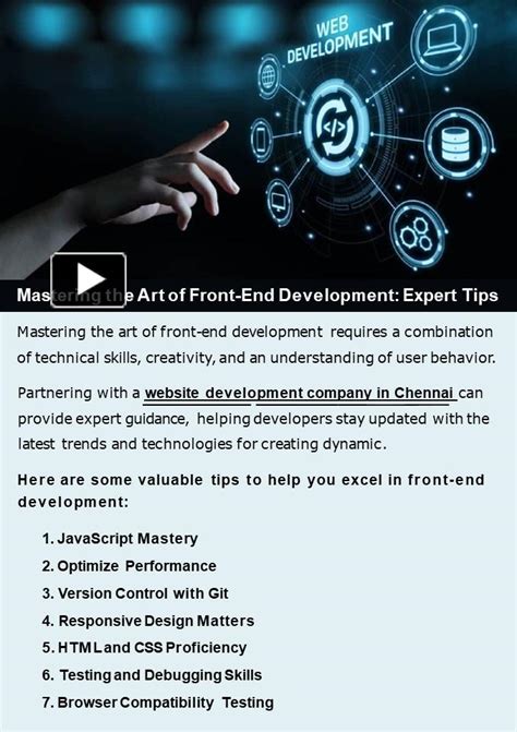 Ppt Mastering The Art Of Front End Development Expert Tips