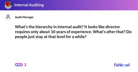 Whats The Hierarchy In Internal Audit It Looks L Fishbowl