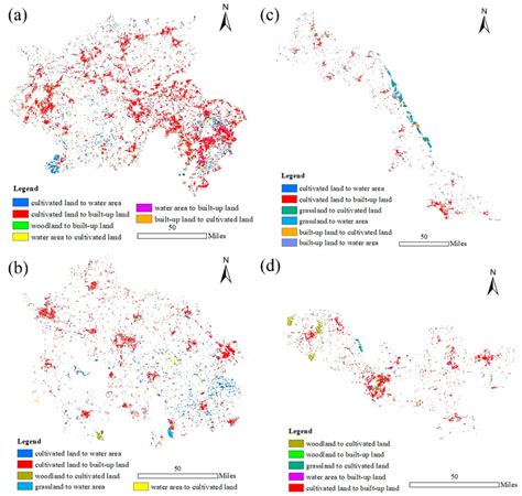 The Spatial Distributions Of Land Useland Cover Transfers From 1995 To