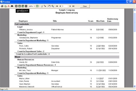 Fmla Tracker Employee Anniversary Report Gradience Support