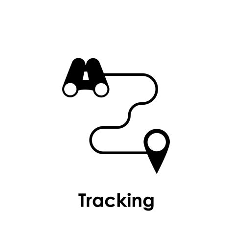 Binocular Pin Tracking Vector Icon Illustration 23016984 Vector Art At Vecteezy