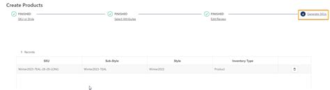 How Do I Create A Product SKU For An Existing Style
