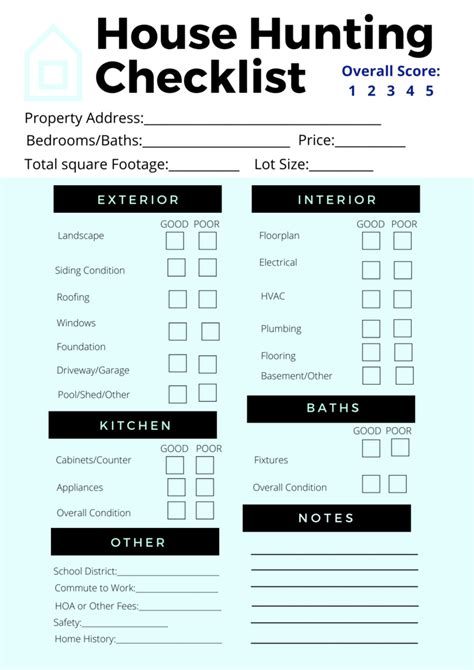 Printable Hunting Checklist