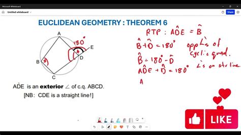 Euclidean Geometry Theorem 6 Proof Youtube