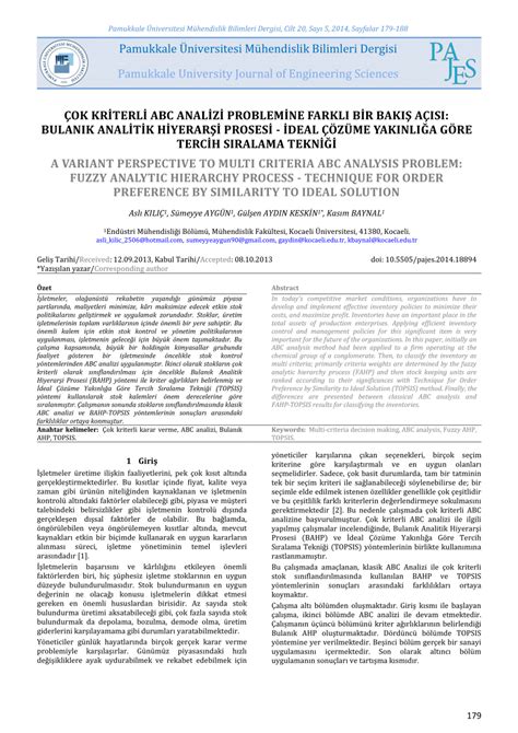 pdf a variant perspective to multi criteria abc analysis problem