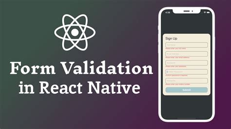 Form Validation In React Native With Formik YouTube