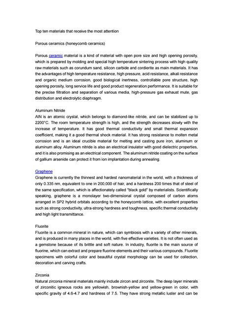 Top Ten Materials That Receive The Most Attention By Matexcel Issuu