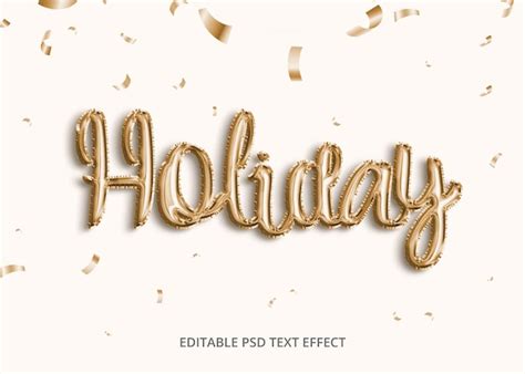 Premium PSD Foil Balloon Text Effect