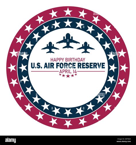 Happy Birthday Us Air Force Reserve Holiday Concept Template For