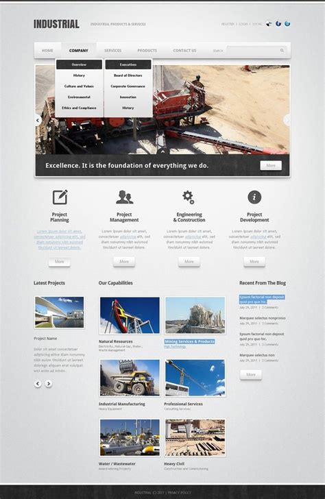industrial facebook html cms template ad facebook industrial html