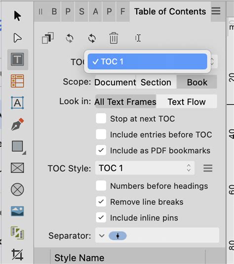 How Do I Create A New TOC Desktop Questions MacOS And Windows Affinity Forum