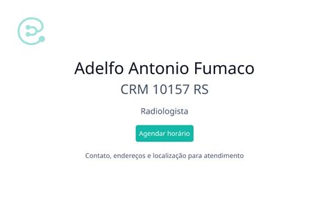 Adelfo Antonio Fumaco Radiologista Em São Francisco De Assis Rs