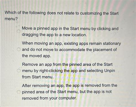 Solved Which Of The Following Does Not Relate To Customizing Chegg