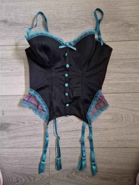 Vintage Ann Summers Highland Fling Basque Bustier Top Size 34d £1 50 Picclick Uk