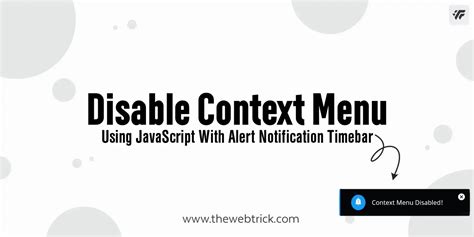 How To Disable Context Menu Using Javascript With Alert Notification