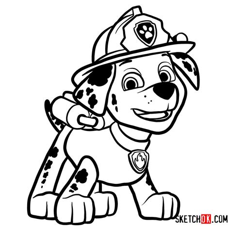 How To Draw Rubble Paw Patrol Step By Step Drawing Tu