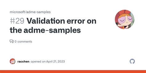 validation error on the adme samples · issue 29 · microsoft adme