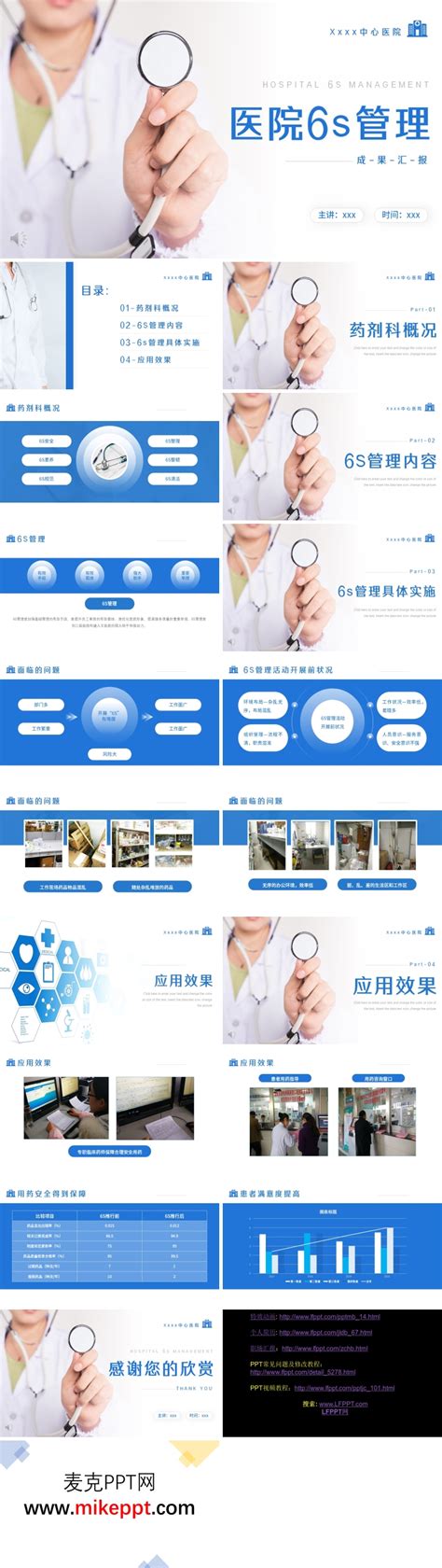 医院6s管理成果汇报PPT 麦克PPT网