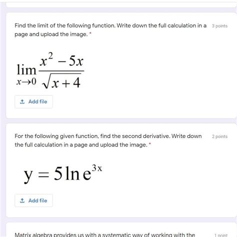 Solved 3 Points Find The Domain Of The Following