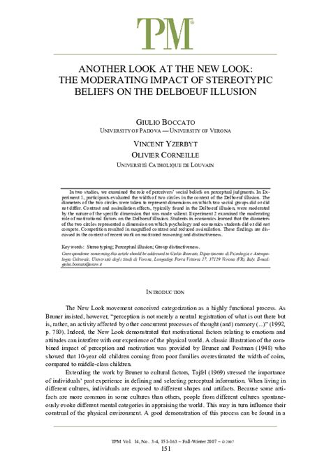 Pdf Another Look At The New Look The Moderating Impact Of