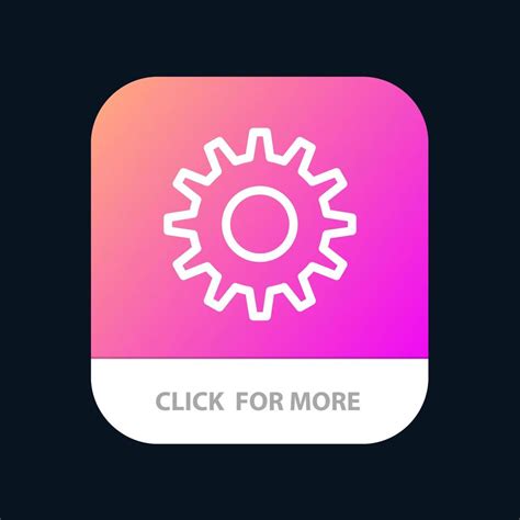 Cogs Gear Setting Mobile App Button Android And Ios Line Version
