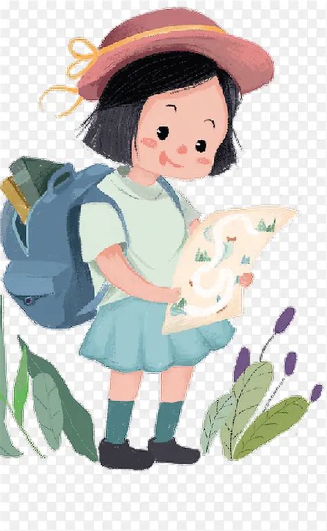 独自春游的小姑娘png图片素材下载图片编号11167258 Png素材网