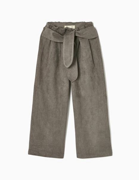 Pantalón niña ancho gris Moda Infantil