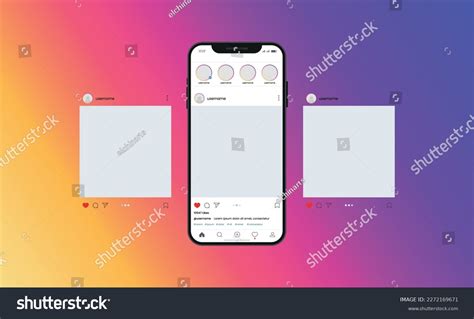 Instagram Carousel 또는 슬라이드 페이지 인터페이스 스톡 벡터로열티 프리 2272169671 Shutterstock