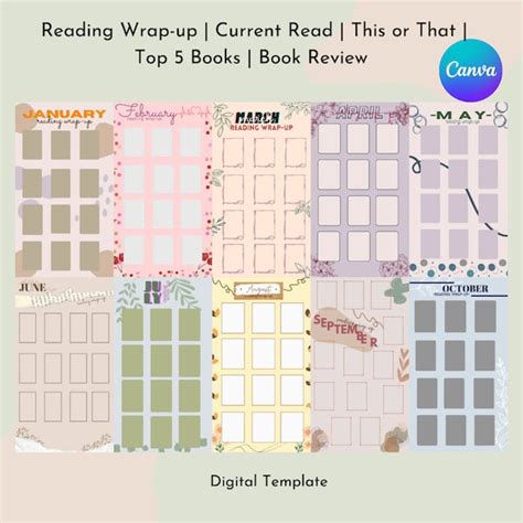 Yearly Reading Wrap Up Etsy