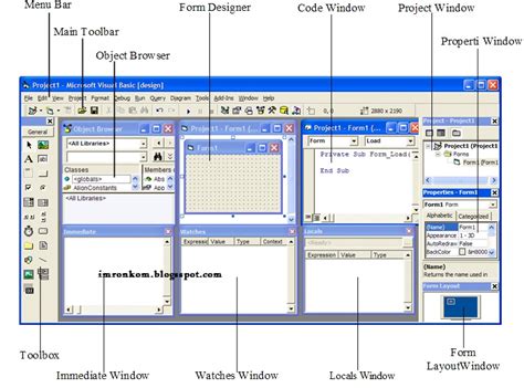 Mengenal Integrated Development Environment IDE VB 6 0 Imron