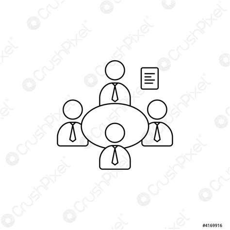 Business Team Meeting Vector Icon Stock Vector 4169916 Crushpixel