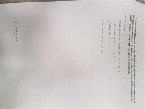 Solved Title A Method That Accepts An Array Of Integers And