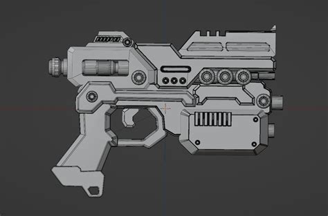 Scifi Gun Game Asset 3d Model Cgtrader