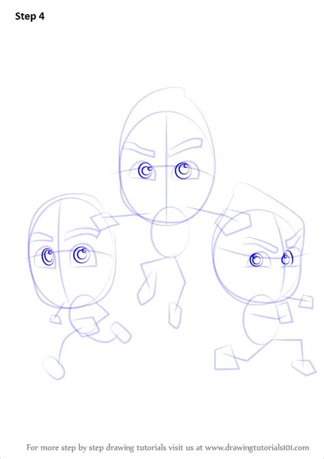 Learn How To Draw Ninjalinos From PJ Masks PJ Masks Step