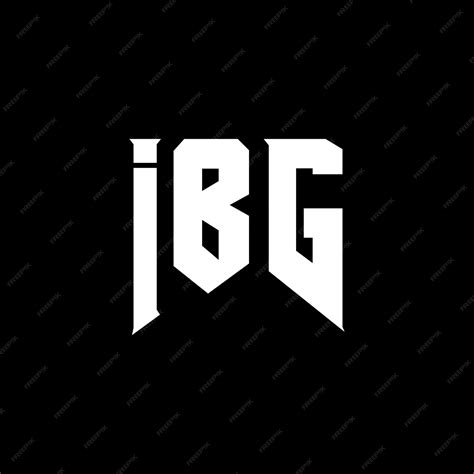 Premium Vector Ibg Letter Logo Design For Technology Company Ibg Logo Design Black And White