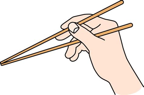 用手拿筷子的简笔画 儿童画 大山谷图库