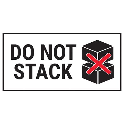 Do Not Stack Boxes Black Labels On A Roll Landscape Shipping