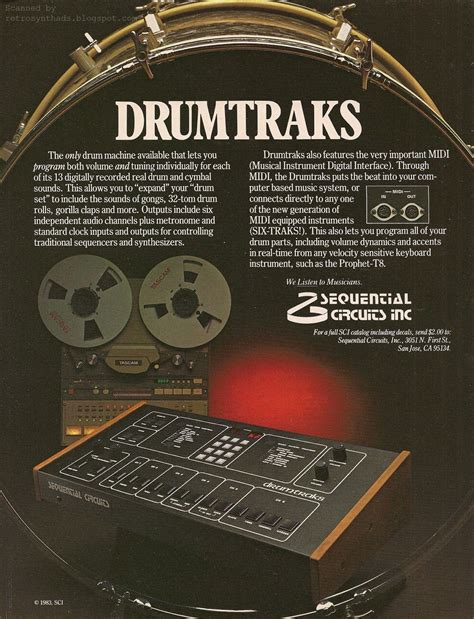 Sequential Circuits Drumtraks ~ Midified Digital Drum Machine ~ With A