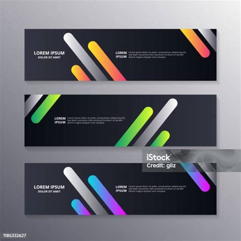 Template Banner Bisnis Desain Latar Belakang Gelap Tata Letak Header