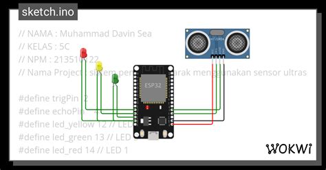 Sistem Pengukuran Jarak Menggunakan Sensor Ultrasonic 3 Lampu Led