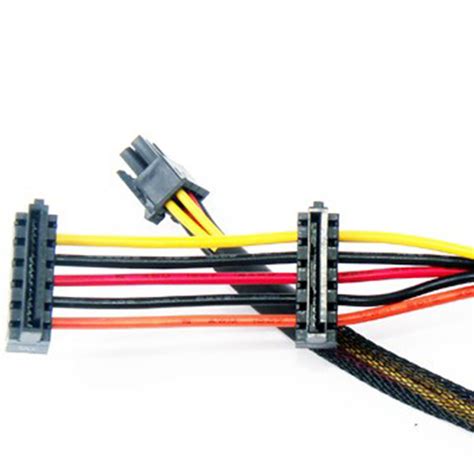 Hdd Sata Power Cable Right Angle Sata 15 Pin X2 To Mini 6 Pin Atx