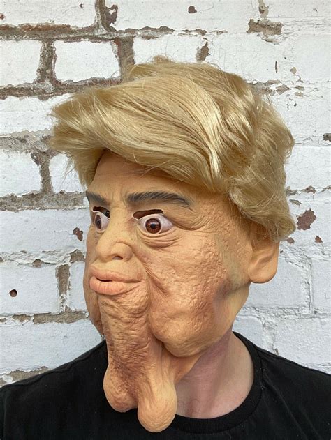 Funny Old Bald Man Mask Latex Balls Scrotum Chin Stag Party Dick Nose
