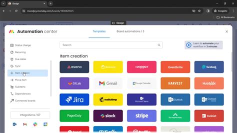Monday Creating An Automation Workflow Flow On Web Page Flows