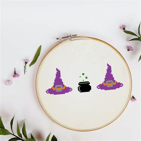 Witch Hat Cross Stitch Pattern Etsy